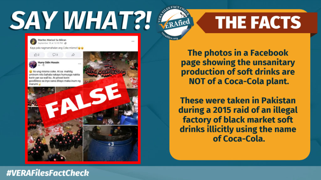 FACT CHECK: Photos of fake ‘Coca-Cola’ plant from Pakistan, NOT Philippines