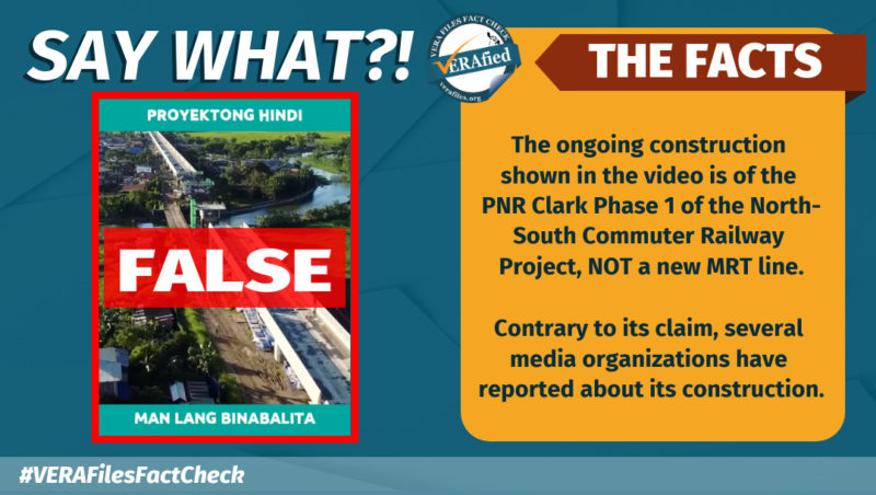 VERA FILES FACT CHECK: FB page FALSELY claims North-South railway ...