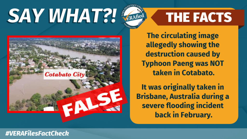 VERA FILES FACT CHECK: Photo shows Australia flood, NOT Cotabato during ...