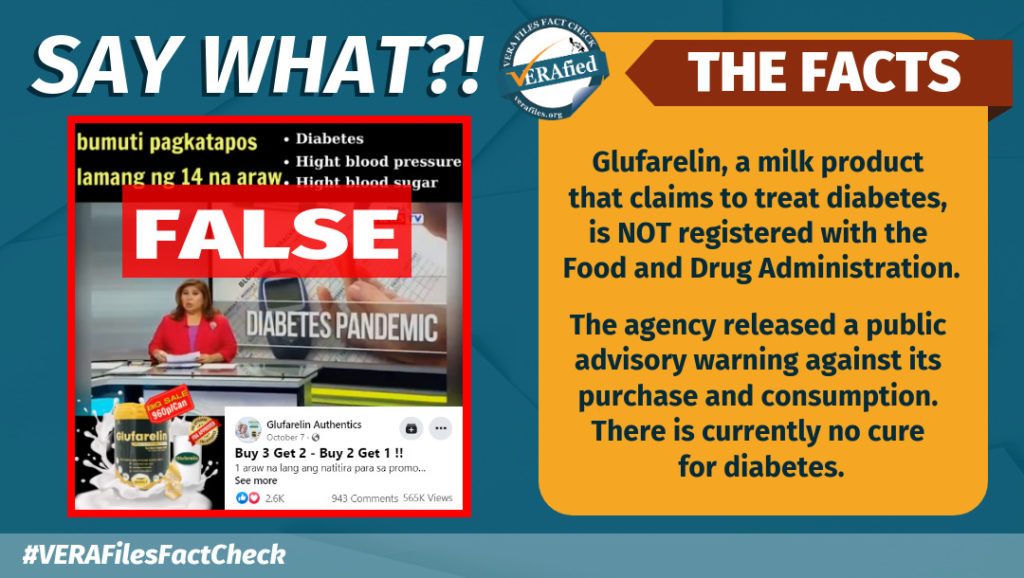 VERA FILES FACT CHECK: Glufarelin does NOT treat diabetes - VERA Files