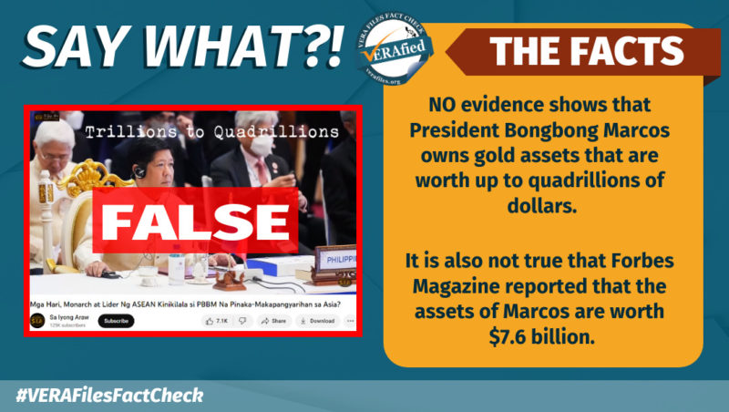 VERA FILES FACT CHECK: Marcos NOT worth ‘trillions to quadrillions’ of ...