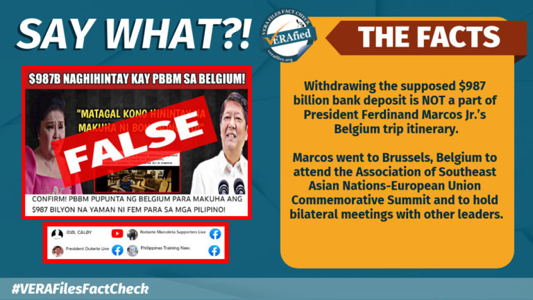VERA FILES FACT CHECK: Video FALSELY claims Marcos Jr. went to Belgium ...