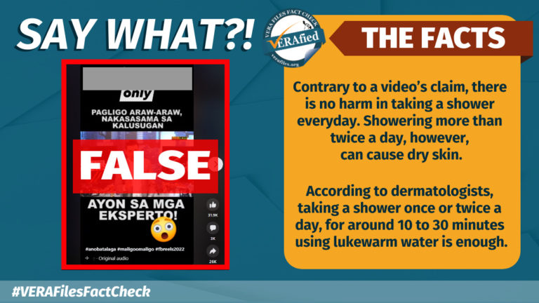 FALSE advice about taking daily showers reemerges