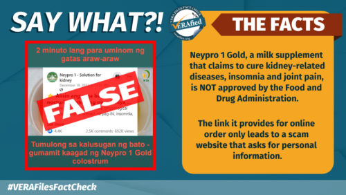 Neypro 1 Gold is NOT approved by FDA