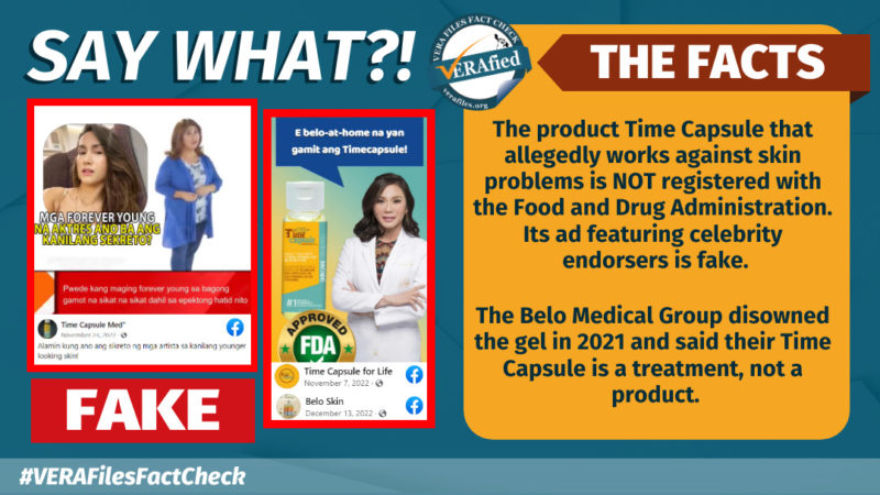 Time Capsule ad of local celebrities, Vicki Belo FAKE
