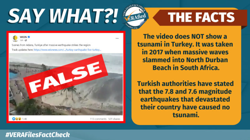 Video DOES NOT show tsunami in Turkey but massive wave in South Africa