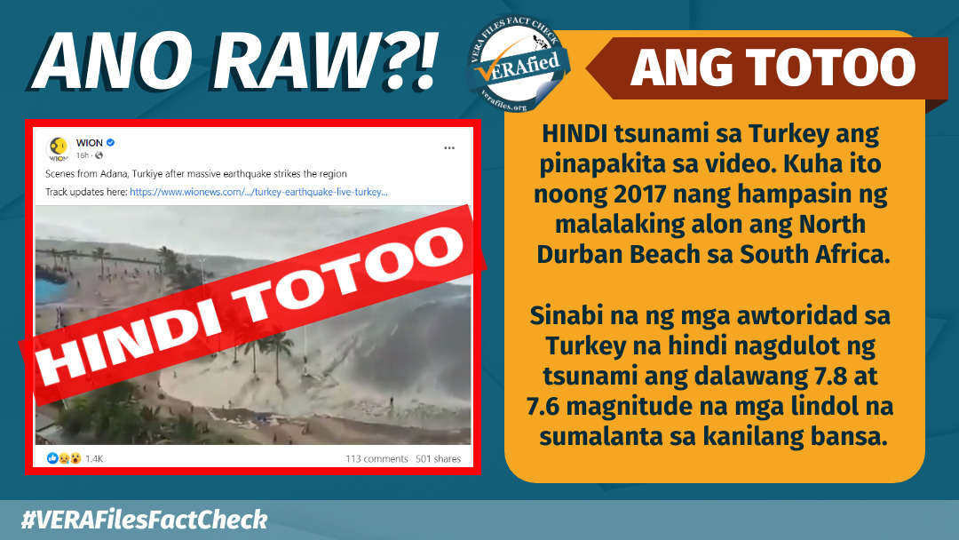 Video DOES NOT show tsunami in Turkey but massive wave in South Africa