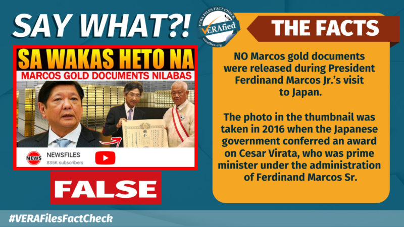 ‘Marcos gold’ not discussed during Japan visit