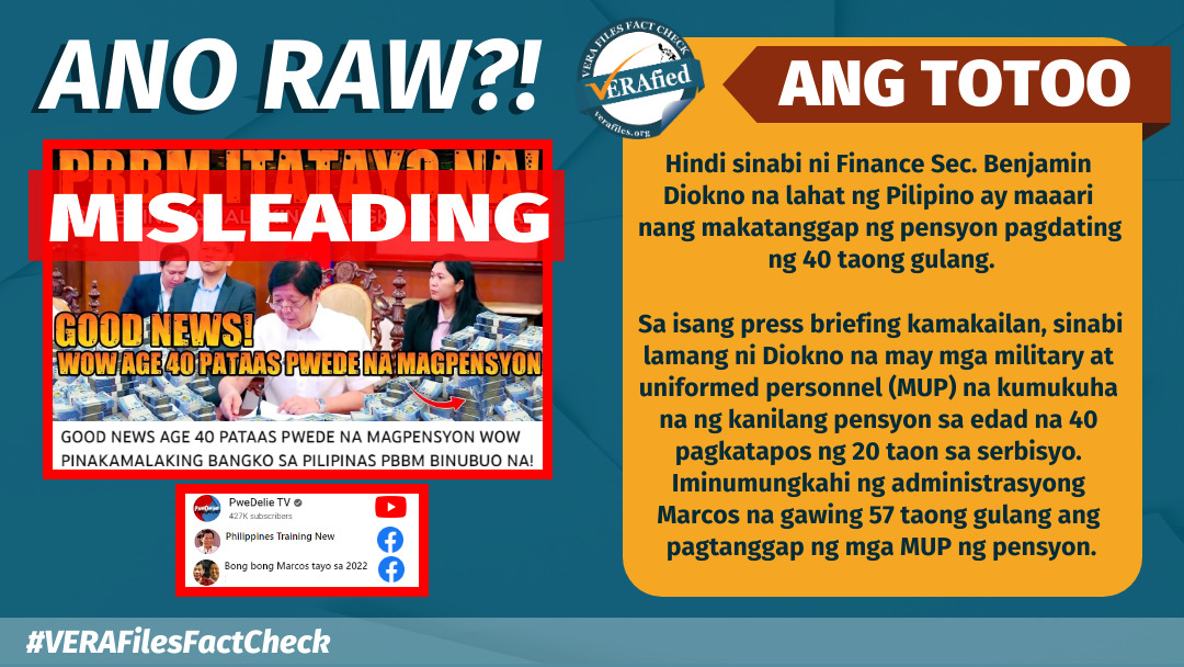 Video MISLEADINGLY claims Filipinos ‘aged 40 and above can now receive ...