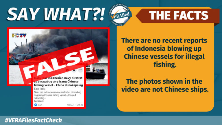 Claim that Indonesia blew up Chinese fishing vessel FALSE