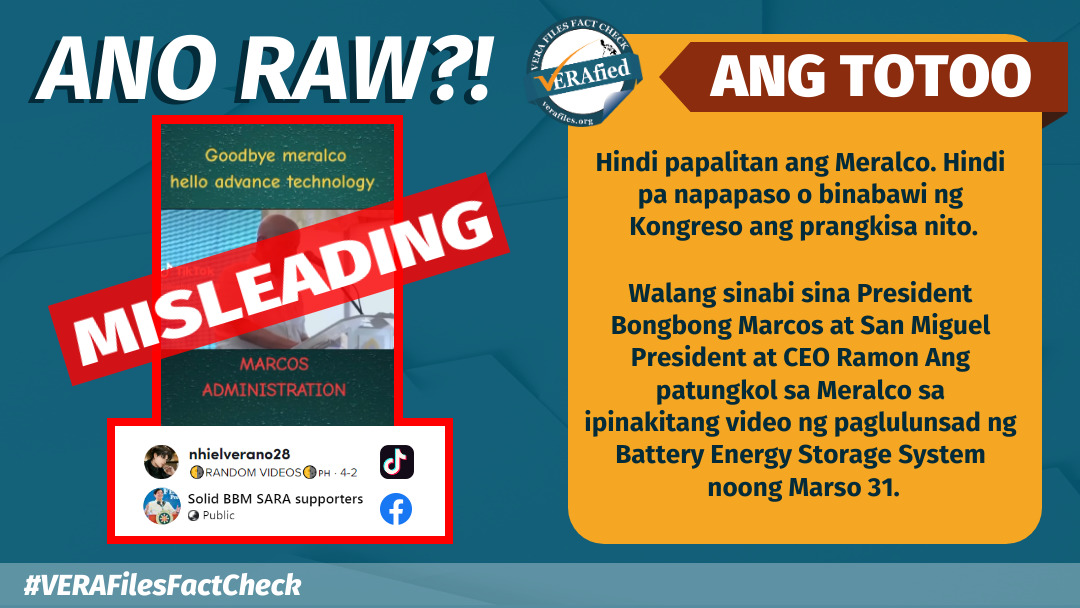 VERA FILES FACT CHECK: Post that Meralco will be replaced MISLEADS ...