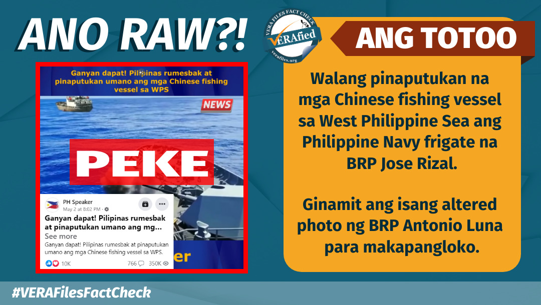 VERA FILES FACT CHECK: FAKE photo used to claim that PH Navy fired at ...