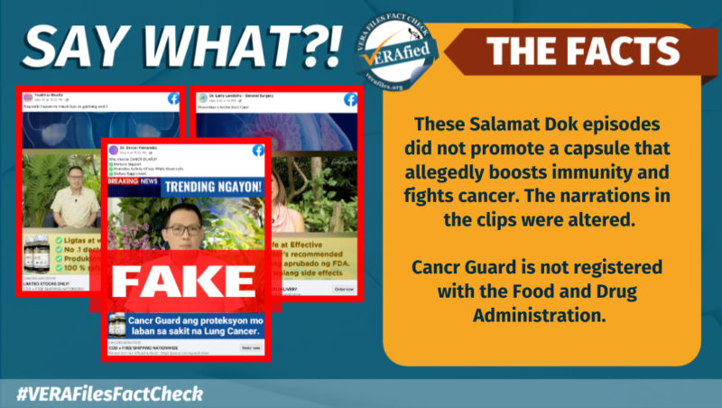 VERA FILES FACT CHECK: Salamat Dok clips ALTERED for unregistered ‘anti ...