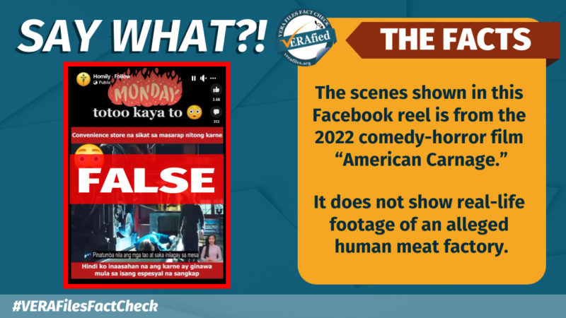 VERA FILES FACT CHECK: Video of ‘human meat factory’ from movie, NOT ...