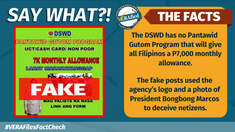 VERA FILES FACT CHECK: Netizens fall for FAKE P7K ‘DSWD’ giveaway ...