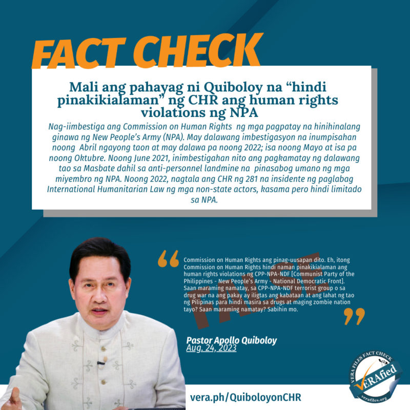 VERA FILES FACT CHECK: Paratang ni Quiboloy na ‘hindi pinakikialaman ...