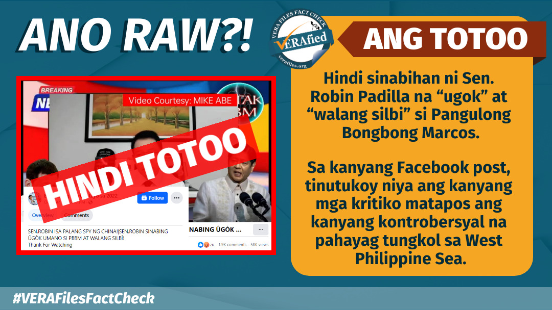 VERA FILES FACT CHECK: Padilla did NOT call Marcos ‘stupid, useless ...