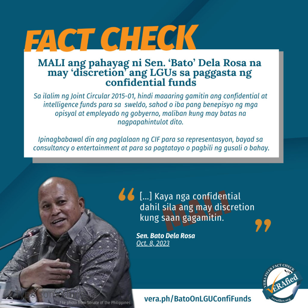 VERA FILES FACT CHECK: Bato Dela Rosa MALI sa pagsasabing ‘may ...