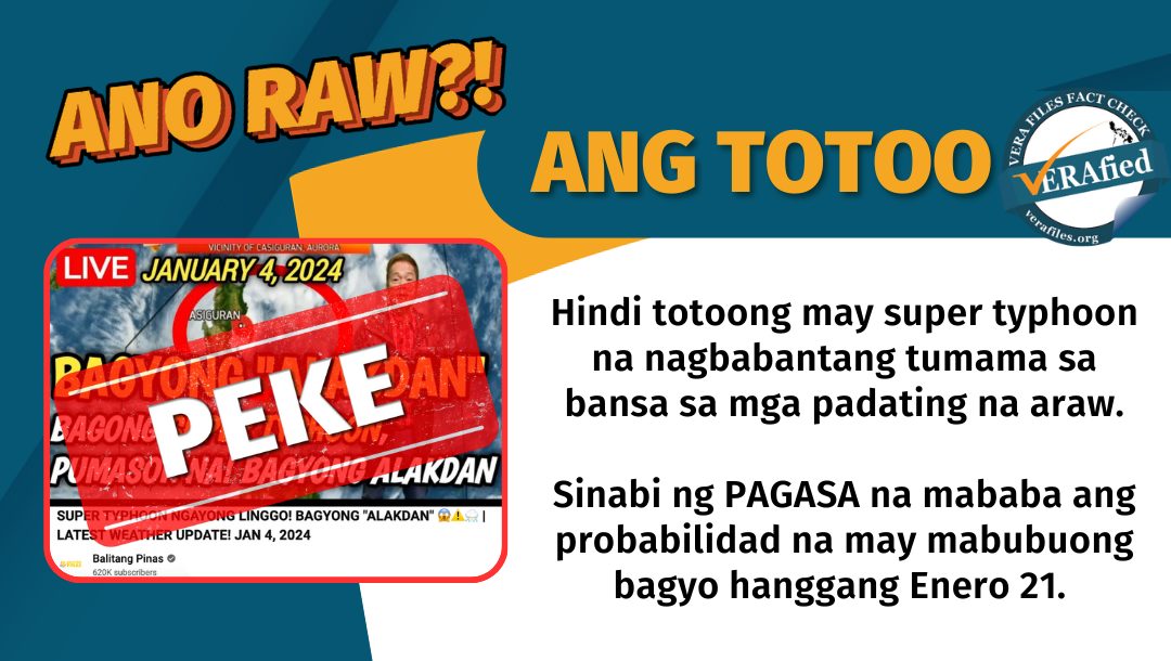 VERA FILES FACT CHECK: NO Super Typhoon ‘Alakdan’ is threatening to hit ...