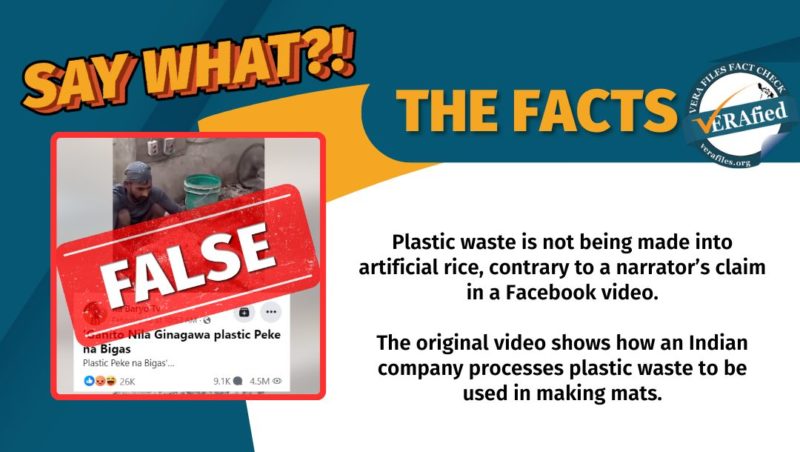 VERA FILES FACT CHECK: Video shows plastic being recycled, NOT ‘fake ...