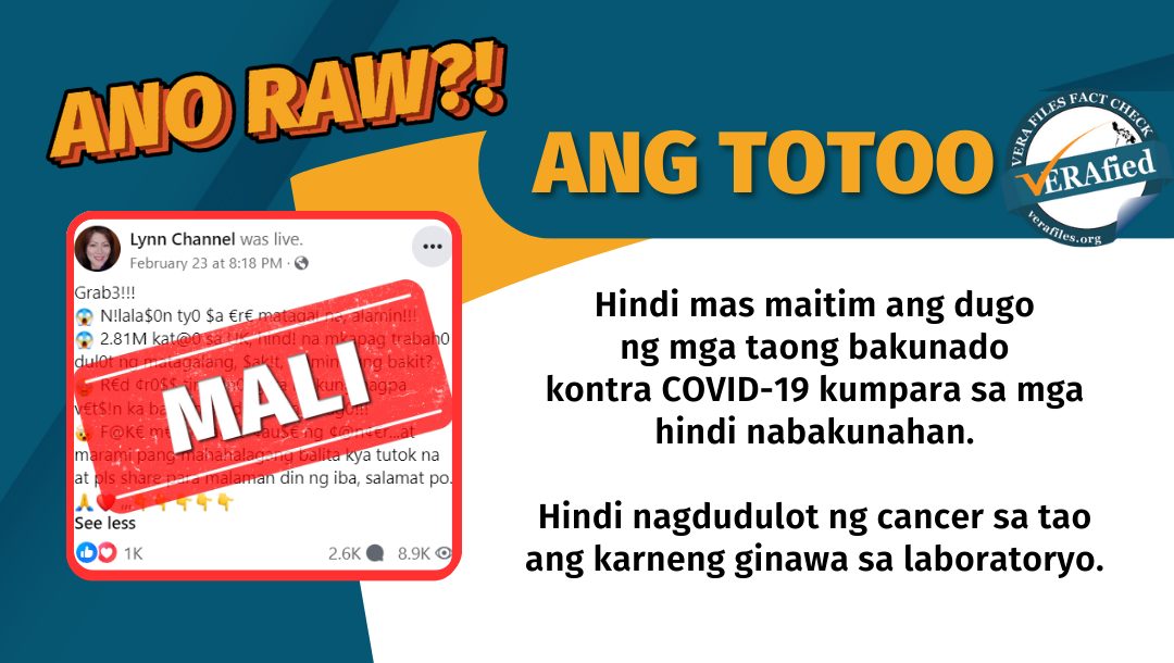 VERA FILES FACT CHECK: Filipina vlogger spreads FALSE claims about ...