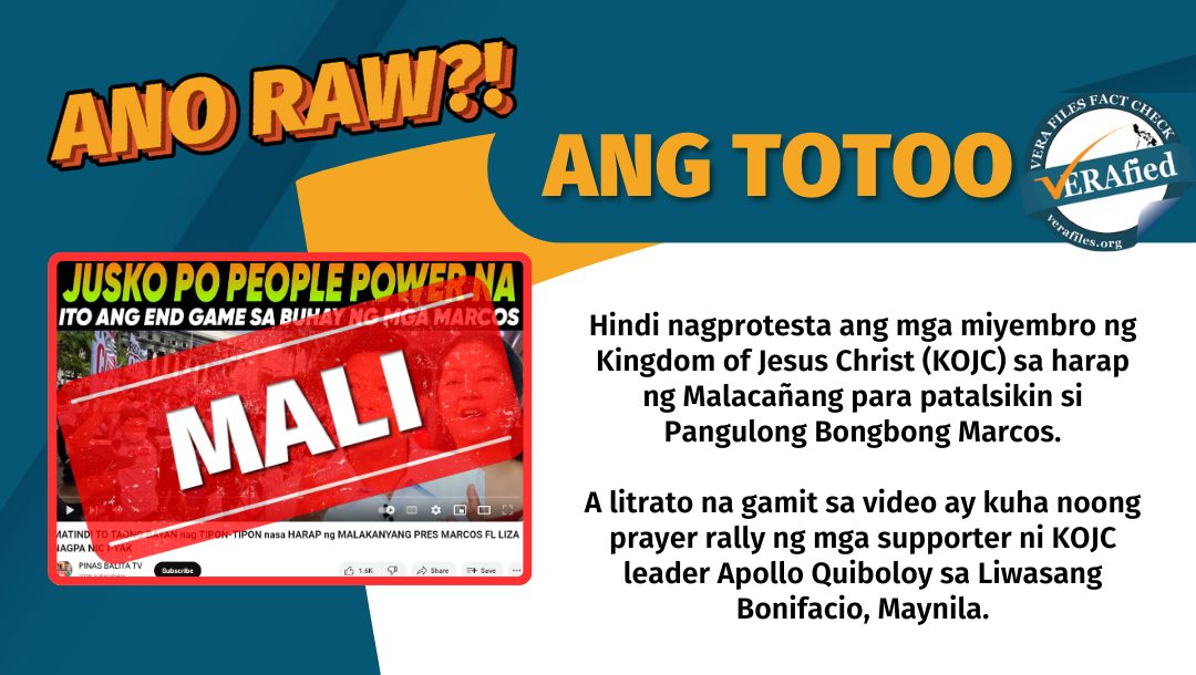 VERA Files Fact Check: KOJC members did NOT protest in front of ...