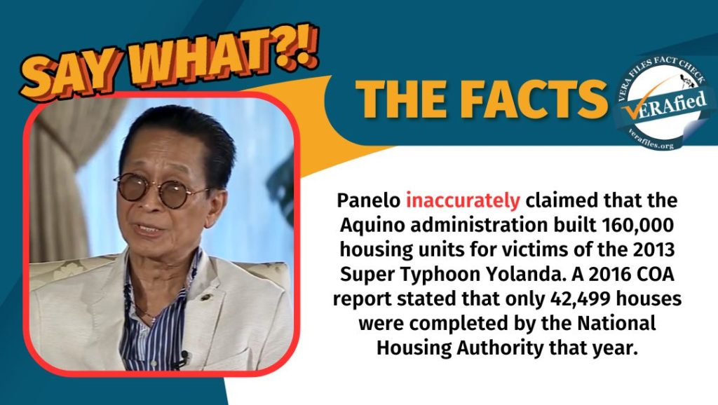 Panelo cited inaccurate data on Aquino's Yolanda rehab