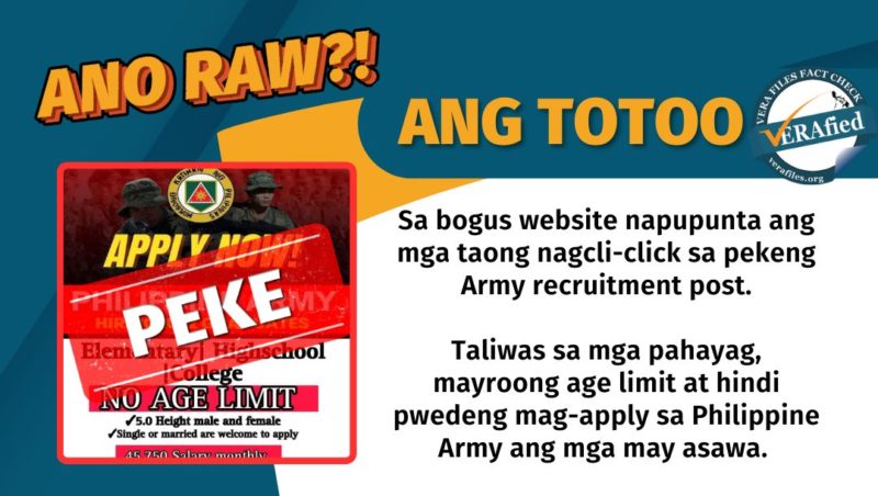 FACT CHECK: PEKENG Army recruitment, dinadala ang netizens sa pekeng ...