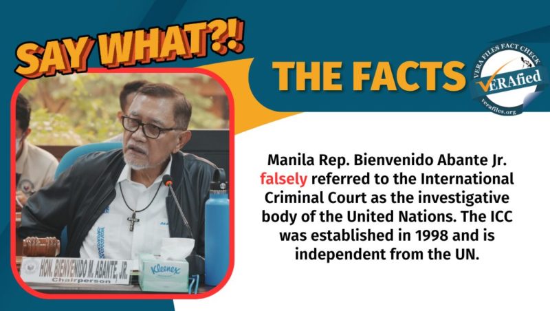 Abante wrongly claims ICC is UN court