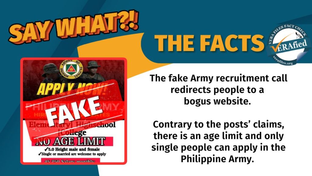 FAKE Army recruitment lures netizens to bogus website