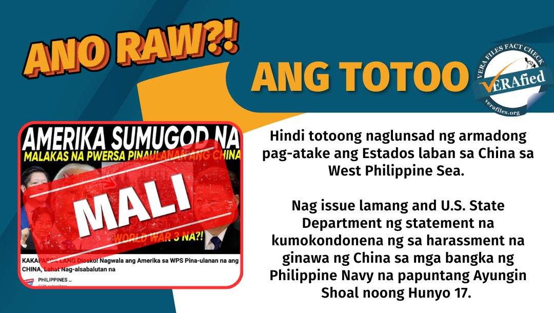 US DID NOT attack China after Ayungin clash