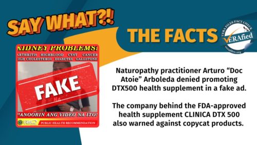 FAKE video claimed Doc Atoie promoted health supplement
