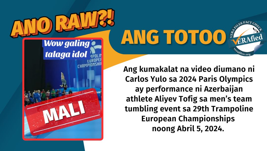 Viral video DOES NOT show Carlos Yulo's tumbling routine