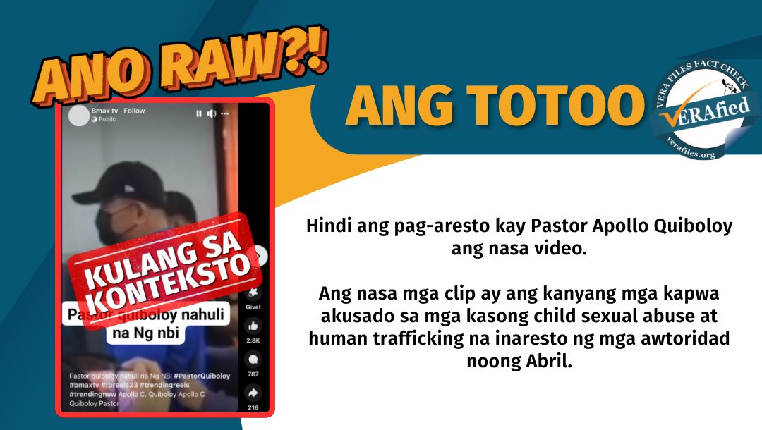 Video DOES NOT show Quiboloy's arrest