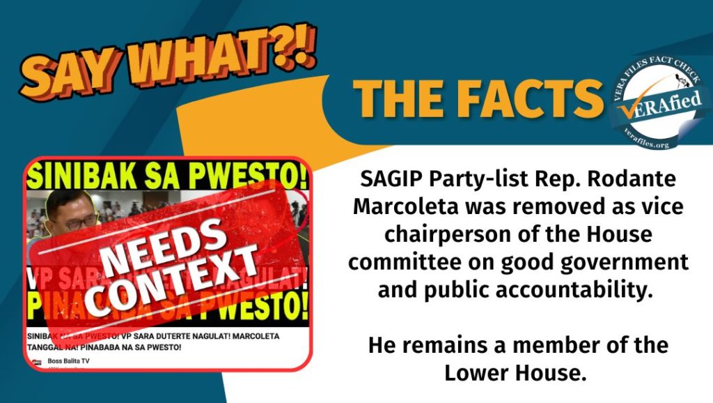 Marcoleta removal from lower house post NEEDS CONTEXT