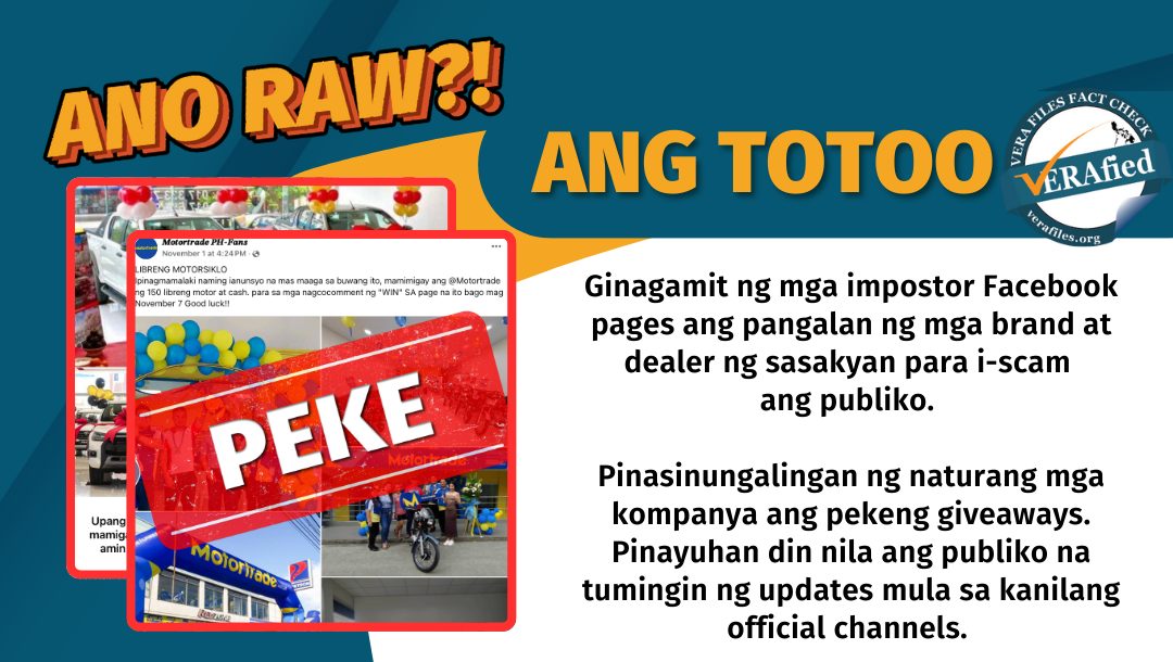 FAKE vehicle giveaways spread on FB