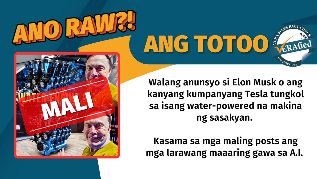 Elon Musk did NOT announce a 'water-powered' car engine