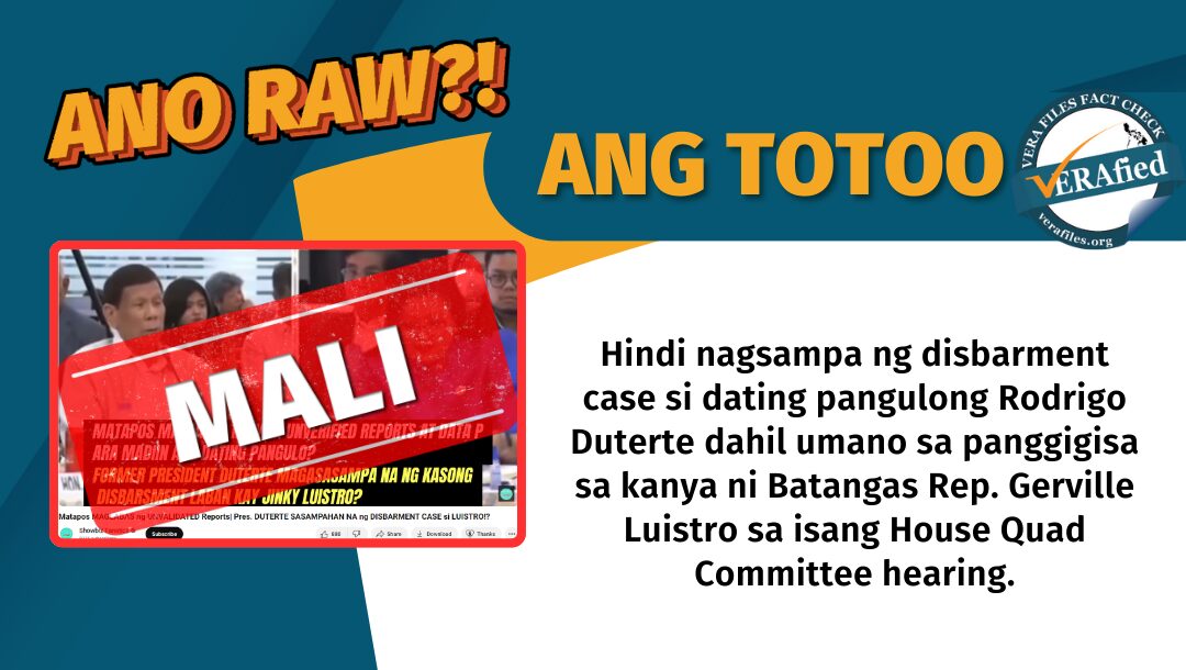 NO disbarment case vs. Luistro over quad comm probe