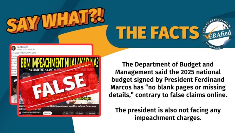 NO 'blank items' on 2025 GAA, Marcos NOT facing impeachment