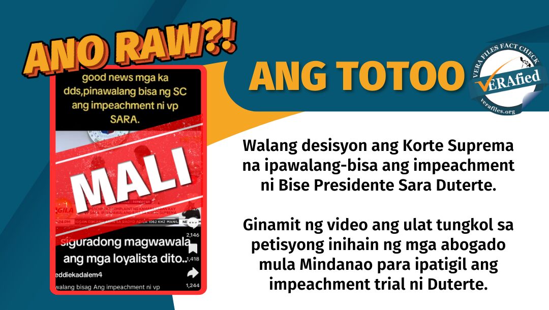 FACT CHECK: SC did NOT declare Sara’s impeachment ‘null and void ...