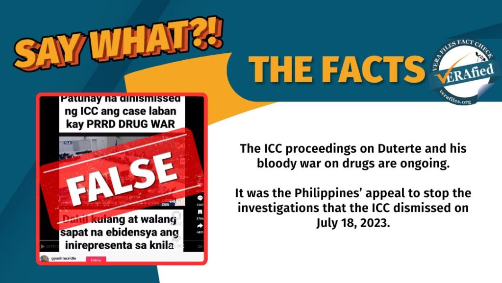 ICC charges vs Duterte NOT dismissed