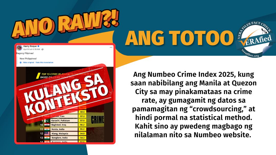 Manila, QC among Asian cities with highest crime rate NEEDS CONTEXT