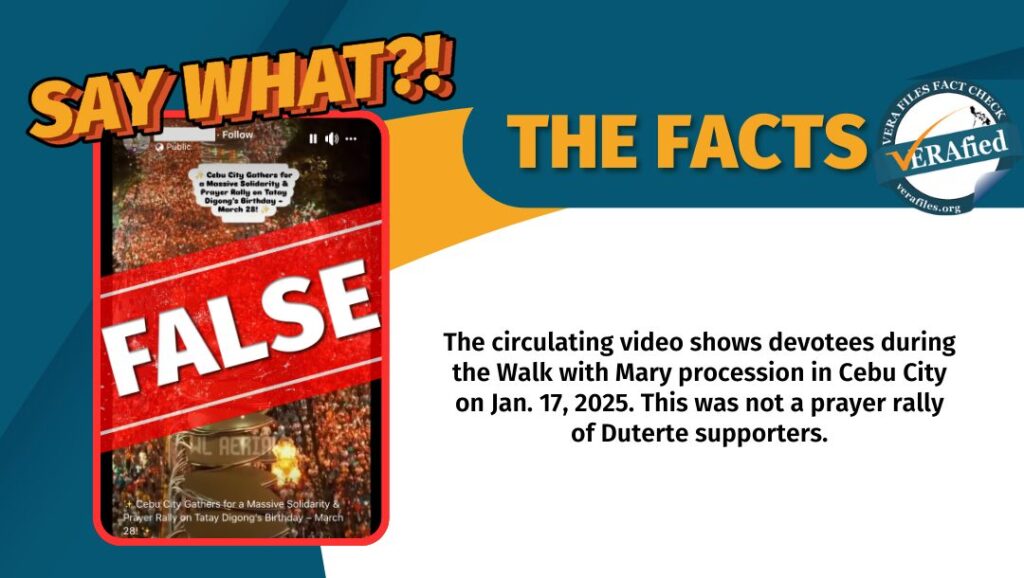 Video of Catholic procession in Cebu PASSED OFF as prayer rally for Duterte