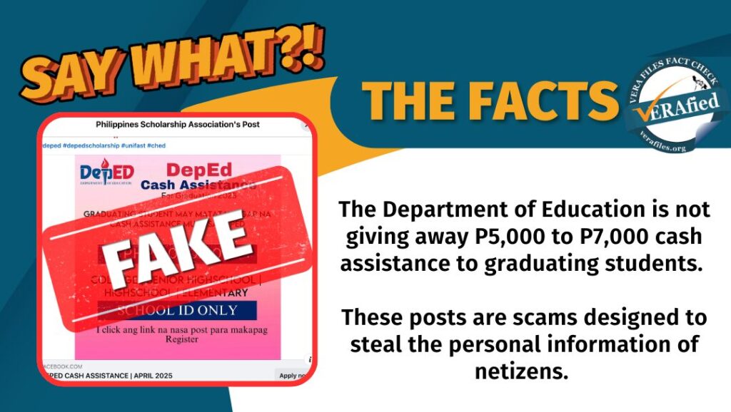 FAKE DepEd cash aid for graduating students spread on FB