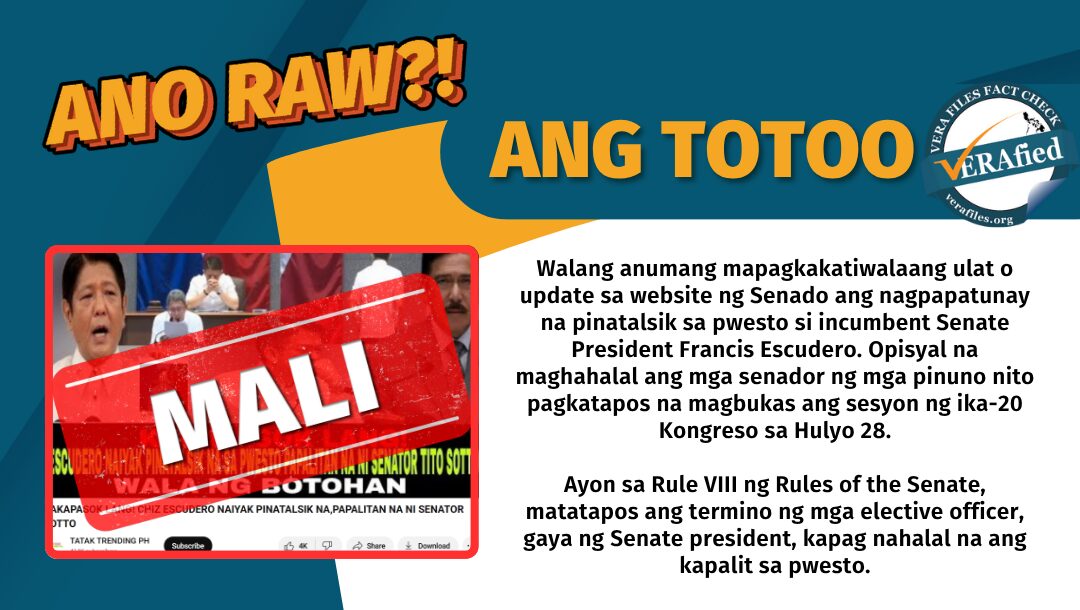 Escudero NOT ousted as Senate president