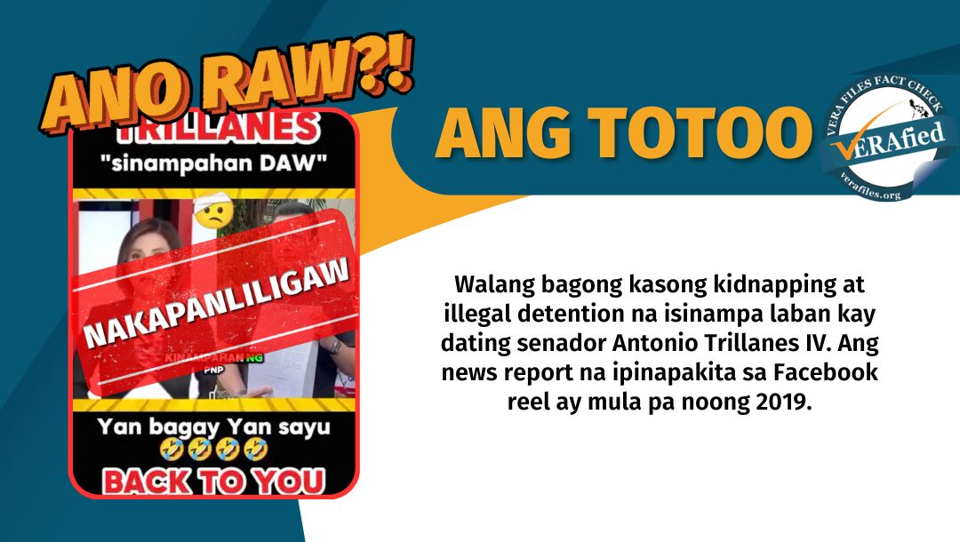 2019 news clip on Trillanes being charged with kidnapping MISLEADS
