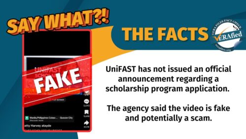 Video of CHED-UniFAST scholarship application FAKE