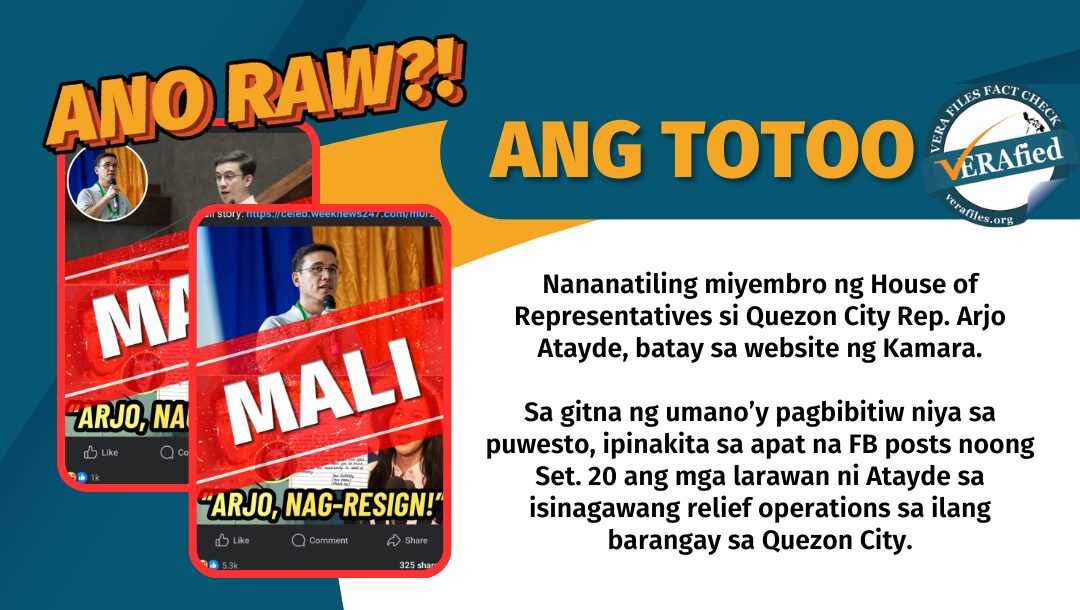 Arjo Atayde did NOT resign amid flood control project controversy