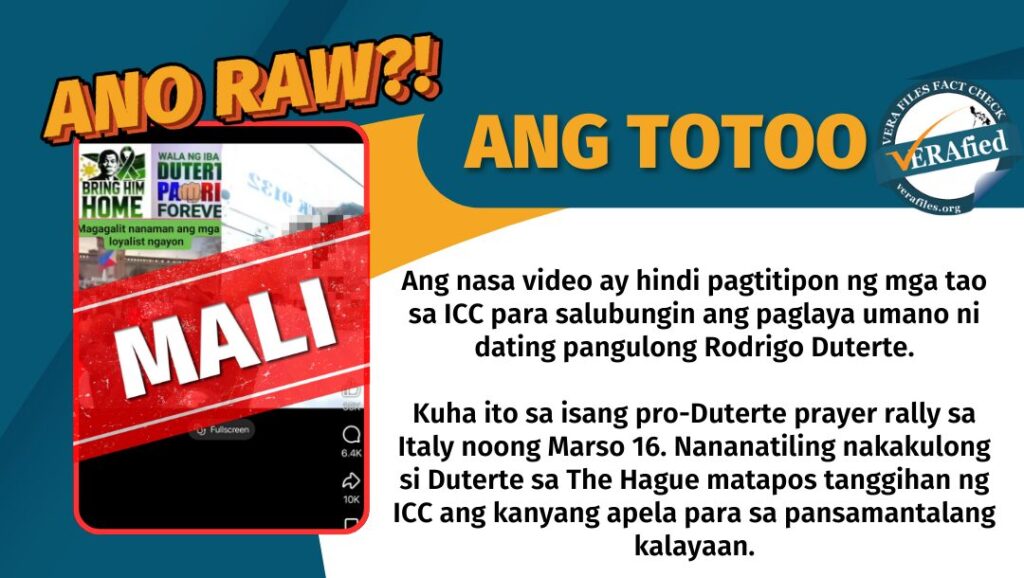 Video ng OFW rally, PINAGMUKHANG nakalaya na si Duterte