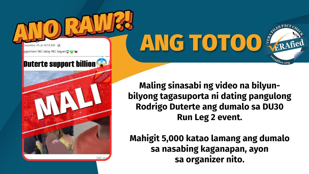 5000 people, NOT a billion, joined Du30 Run event